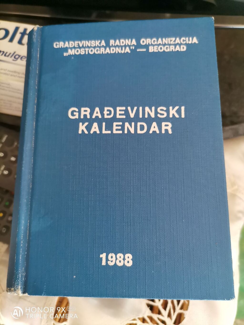 Građevinski kalendar 1988 – izdanje Građevinske radne organizacije
