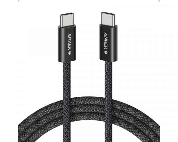 ANKER Zolo USB tip-C kabl MM 1.8m, za Apple, super brzo punjenje 240W480Mbps, pleteni, crni