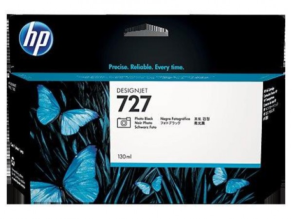 HP No. 727 130-ml Photo Black Designjet Ink Cartridge za T920T1500 ePrinter series [B3P23A]