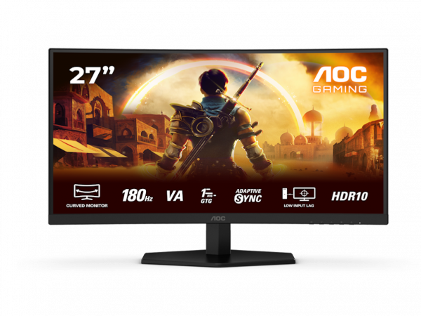 AOC Monitor C27G42E 27 inch VA 1920X1080 180Hz 1 ms GtG HDMIx2,DP Adaptive Sync VESA zvucnici crna