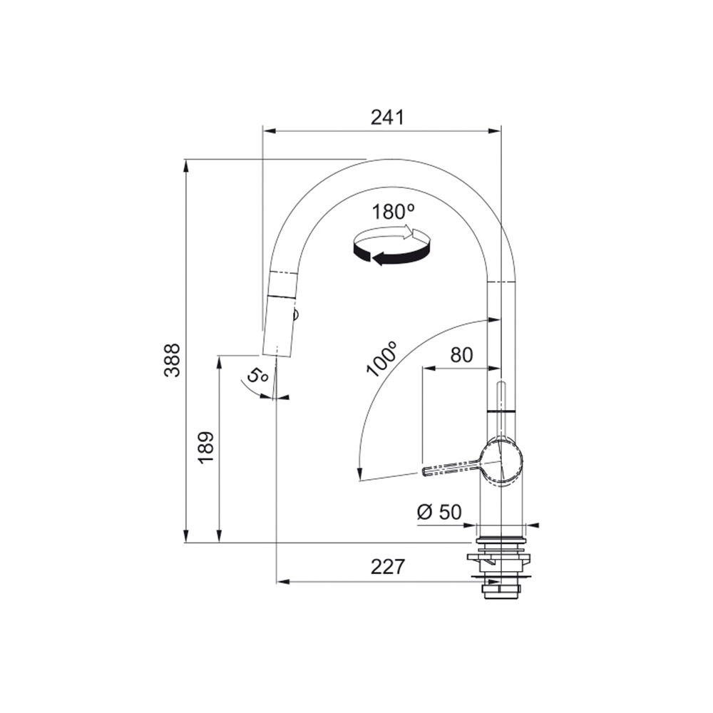 Franke slavina Active J Doccia 115.0653.401