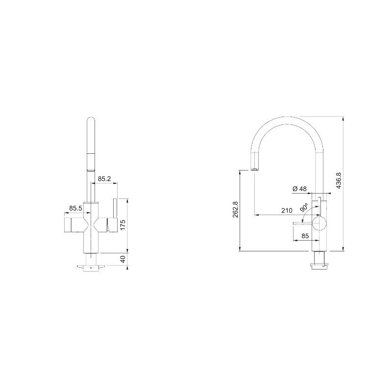 Franke slavina Water Hub Sparkling 5 u 1 160.0708.956