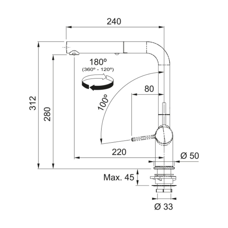 Franke slavina Active Twist-D 115.0653.505