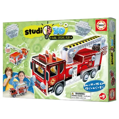 Slagalica 3D Fireman Truck Studio, 66 delova