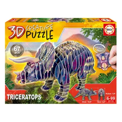 Slagalica 3D Triceratops Creature, 67 dela