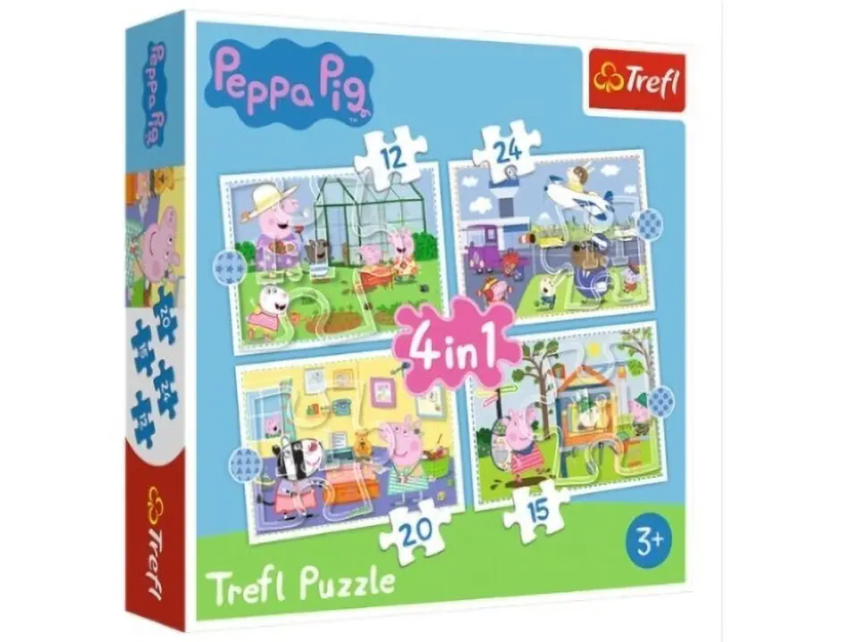 Trefl Slagalica Peppa Pig, 4 komada, 71 deo
