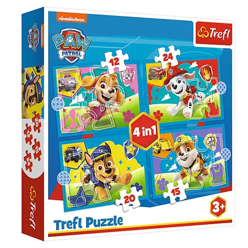 Trefl Puzzle Patrolne šape - Running Pupies