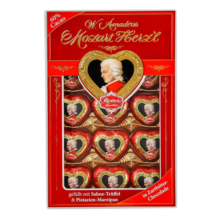 Mozzart srce bombonjera 150g