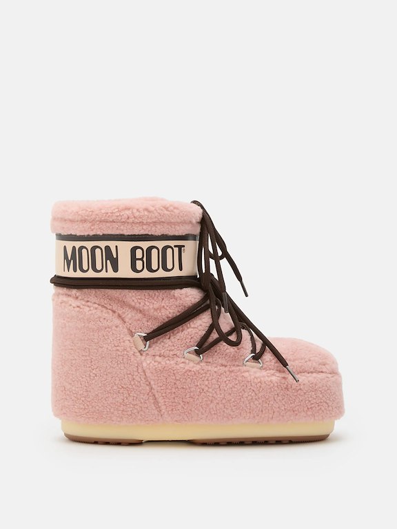 MOON BOOT LOW FLEECE PINK