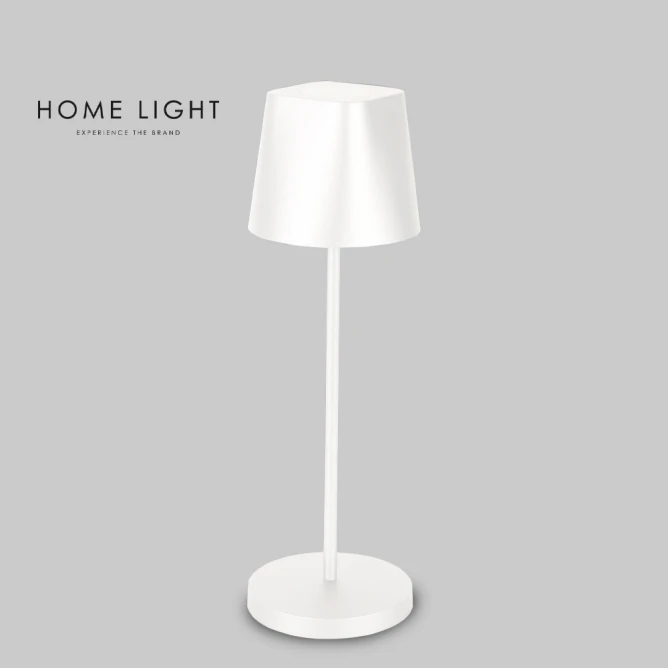 HOME LIGHT Stona punjiva lampa 13T25, 3W, 3000K, Ip44, Bela
