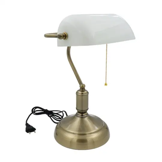 MITEA LIGHTING Bankarska stona lampa M1054 bela