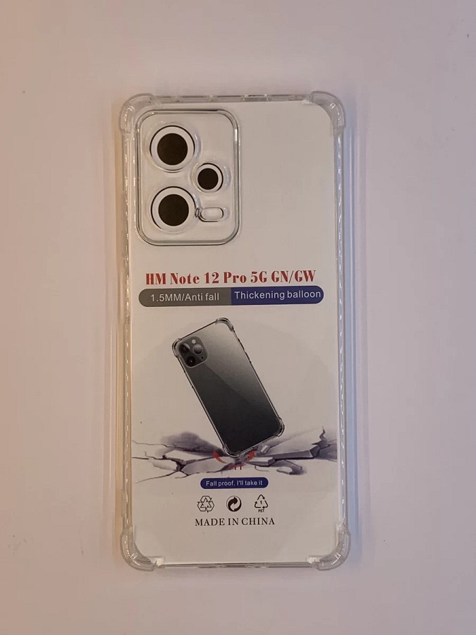 Xiaomi Note 12 Pro 5G transparent sa ojačanim ivicama