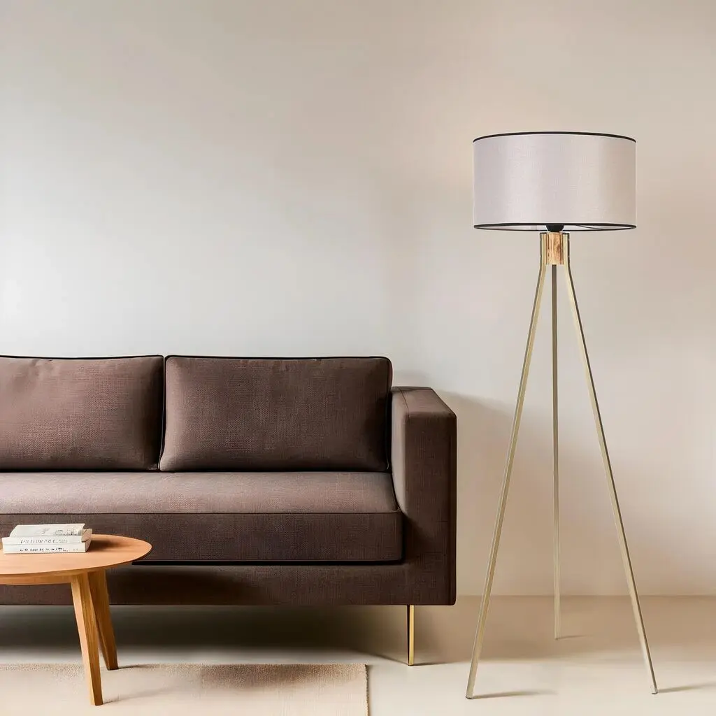 Opviq Podna lampa Fısco, 155 cm, E27, Zlatne boje