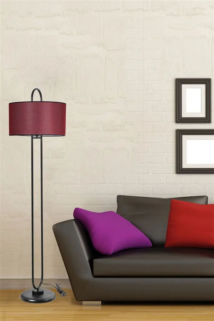 Opviq Podna lampa Elips, 170 cm, E27, Crna