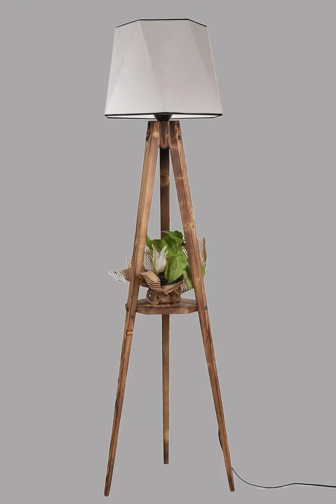 Opviq Podna lampa, 165 cm, E27, Orah