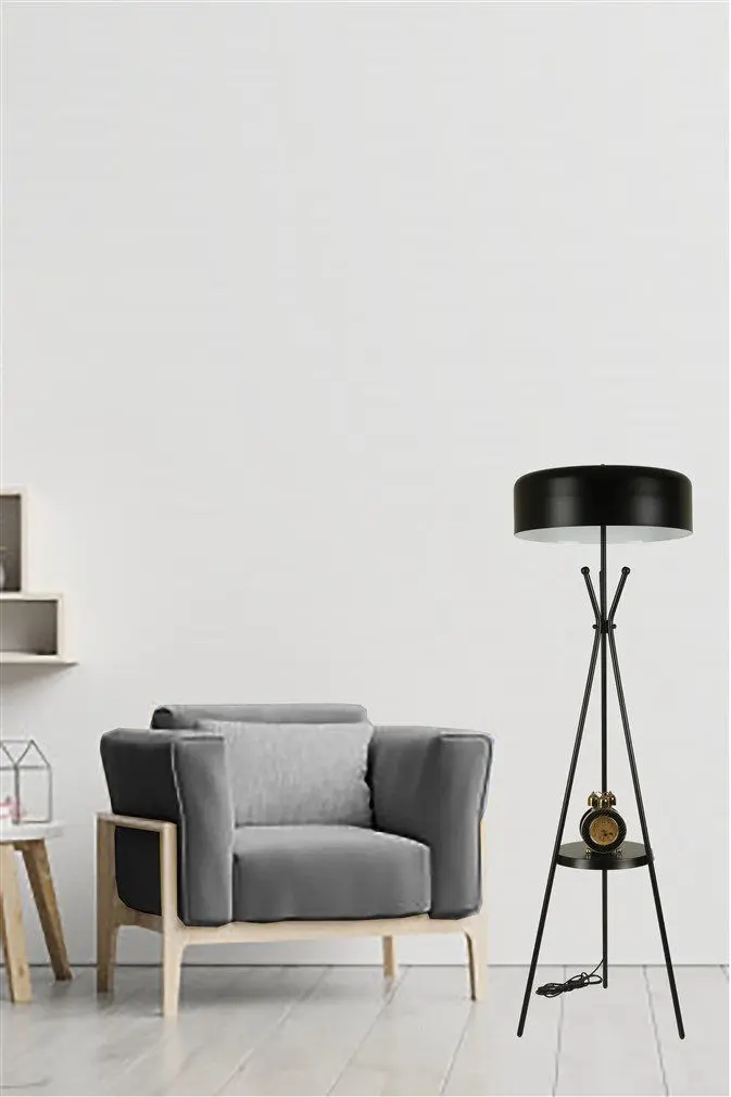 Opviq Podna lampa Venedik Retro 8, 165 cm, E27, Crna
