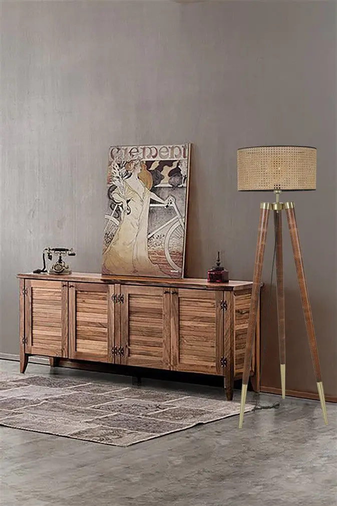 Opviq Podna lampa, 160 cm, E27, Bež