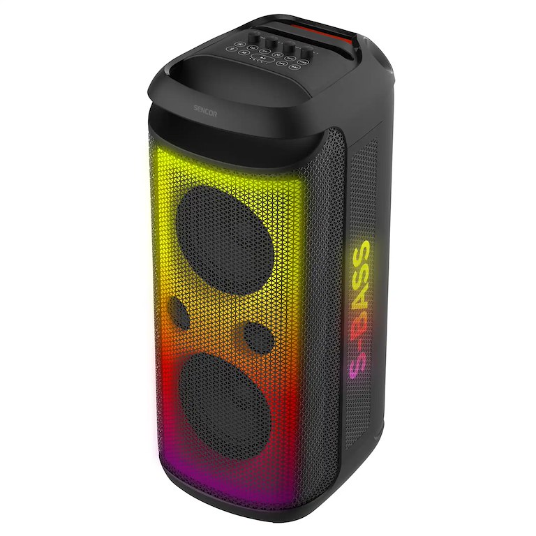 Karaoke zvučnik Sencor Partycone Core 140W/TWS/IPX4/bežični mikrofon/FM/SD/2xUSB/12000mAh li-Ion