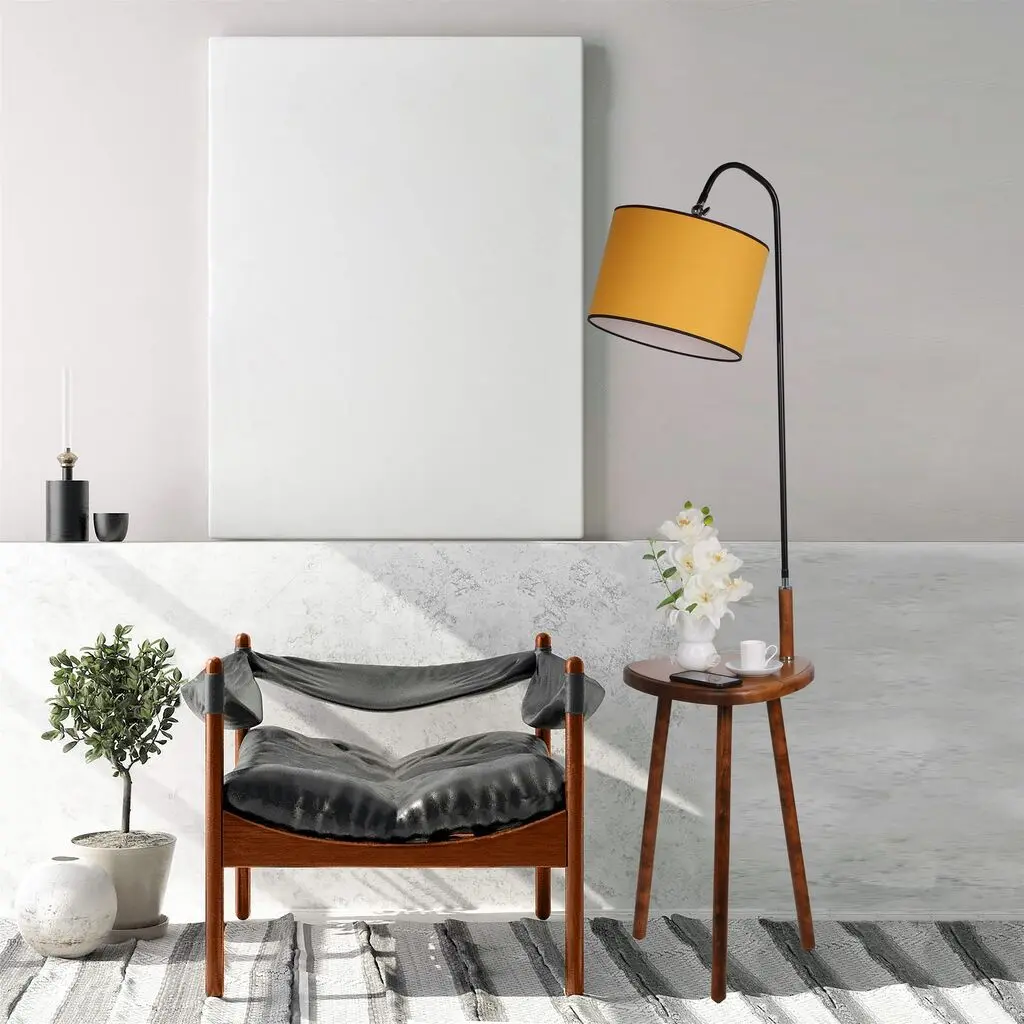 Opviq Podna lampa Demet, 160 cm, E27, Lešnik