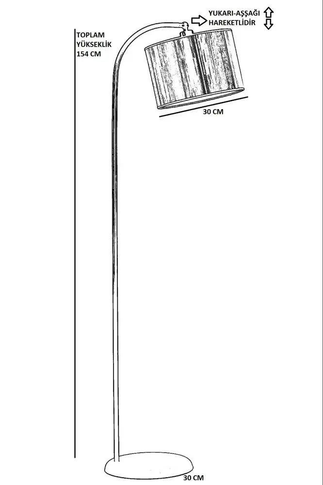 Opviq Azra 8735 9 Podna lampa, Žuta