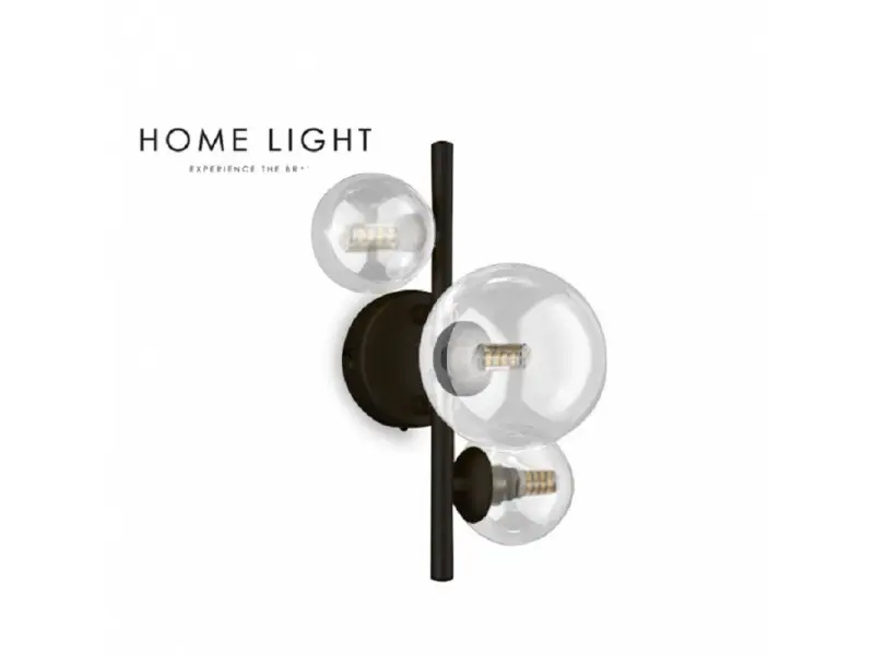 HOME LIGHT Vesta 599 Zidna lampa, 3*G9, Crna