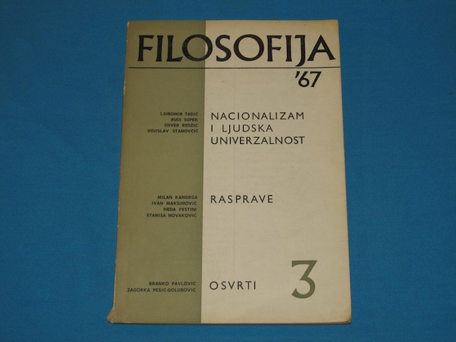 Filosofija 3 / 67 NACIONALIZAM I LJUDSKA UNIVERZALNOST