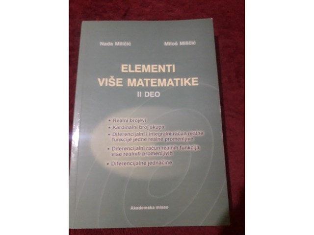 ELEMENTI VISE MATEMATIKE II deo