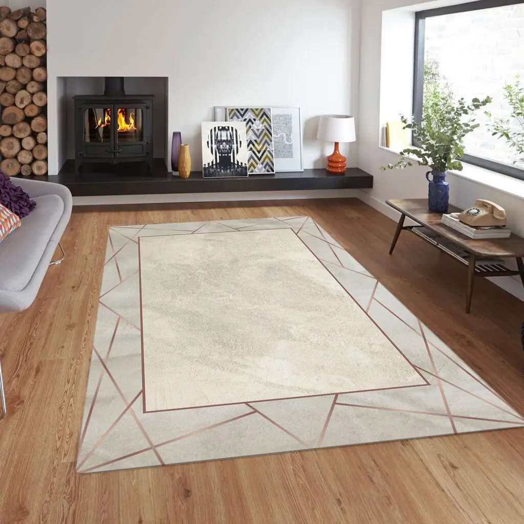 Conceptum Hypnose Tepih Cg44, Pravougaoni, 160 x 230 cm, Krem-sivi
