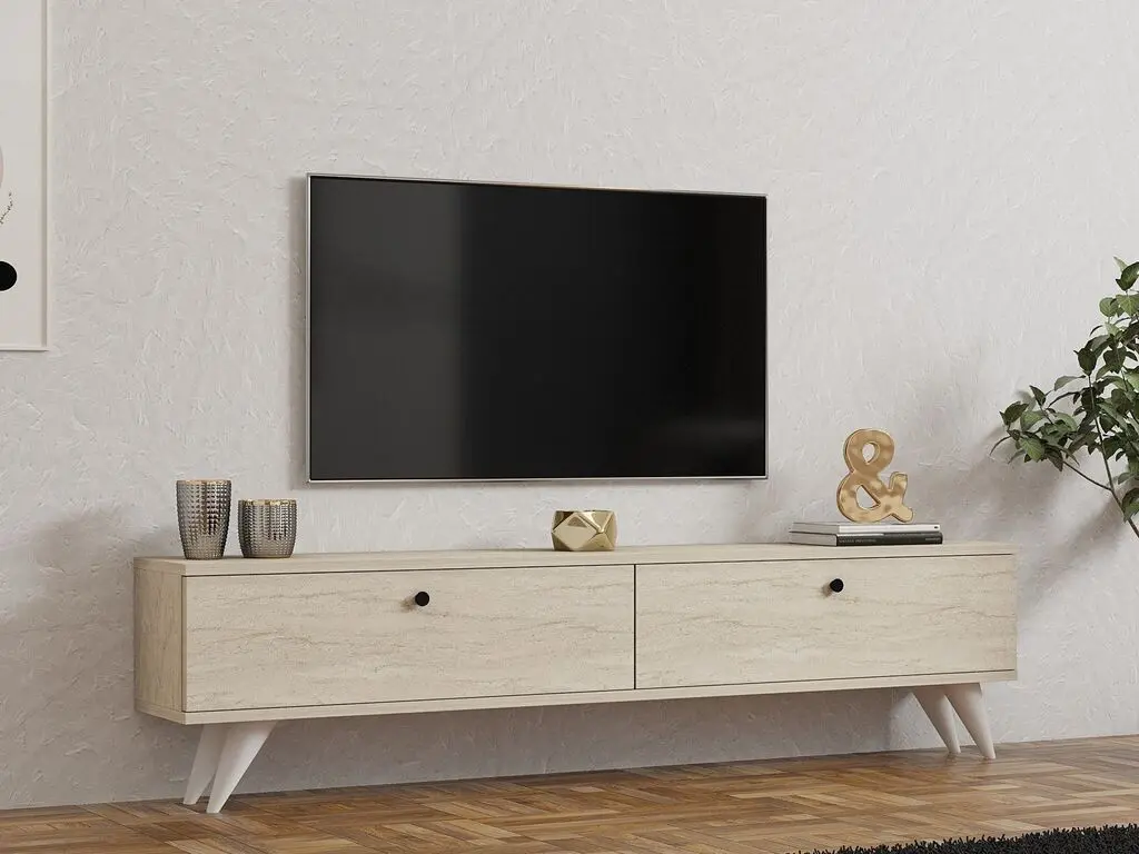 Hanah Home TV komoda Paris, 160x40x25 cm, Krem