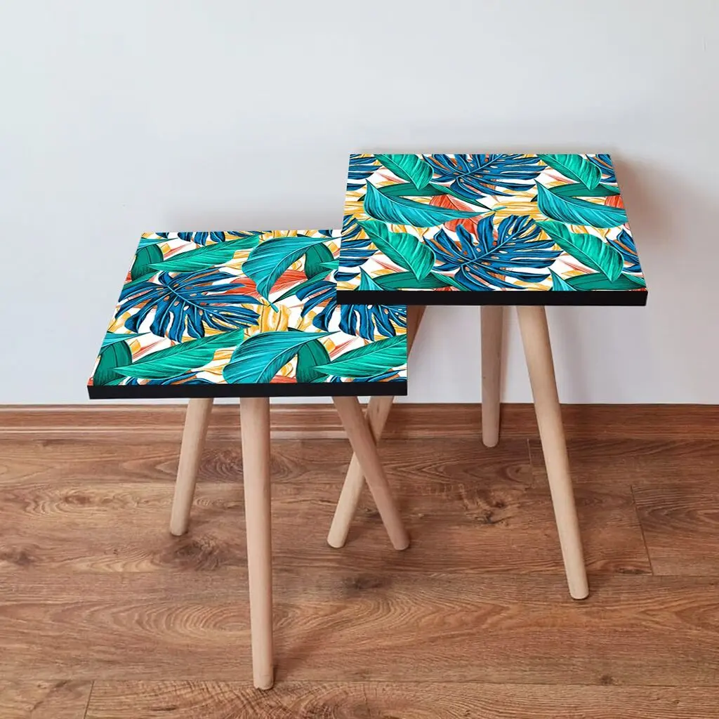Hanah Home Set klub stočića 2Shp508, 2 komada, Šareni