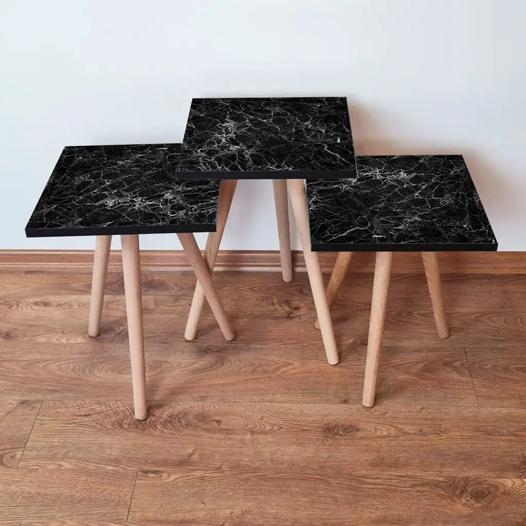 Hanah Home Set klub stočića 3Shp232, 3 komada, Šareni