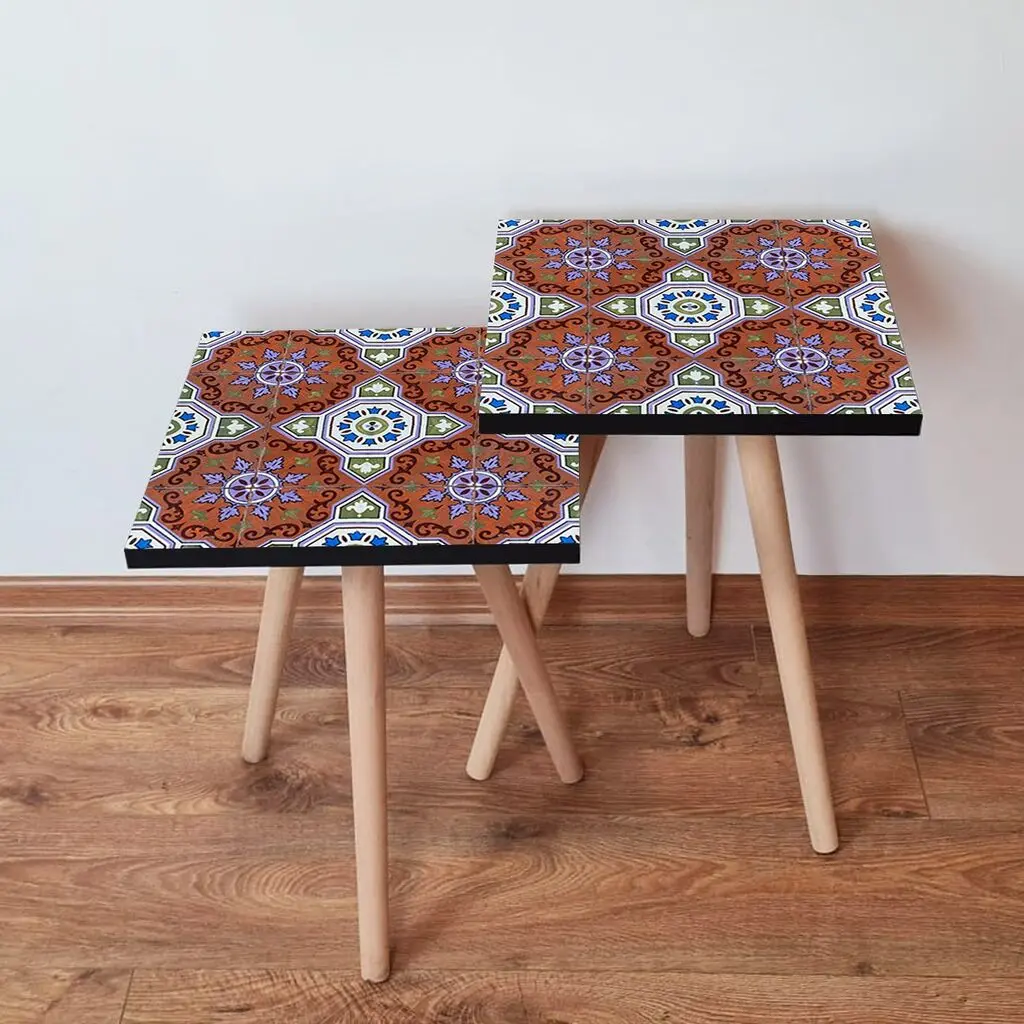 Hanah Home Set klub stočića 2Shp250, 2 komada, Šareni