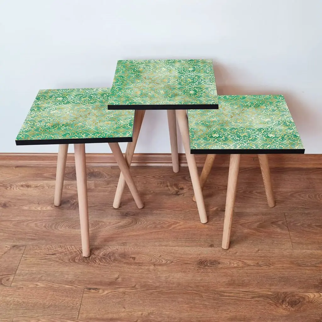 Hanah Home Set klub stočića 3Shp245, 3 komada, Šareni