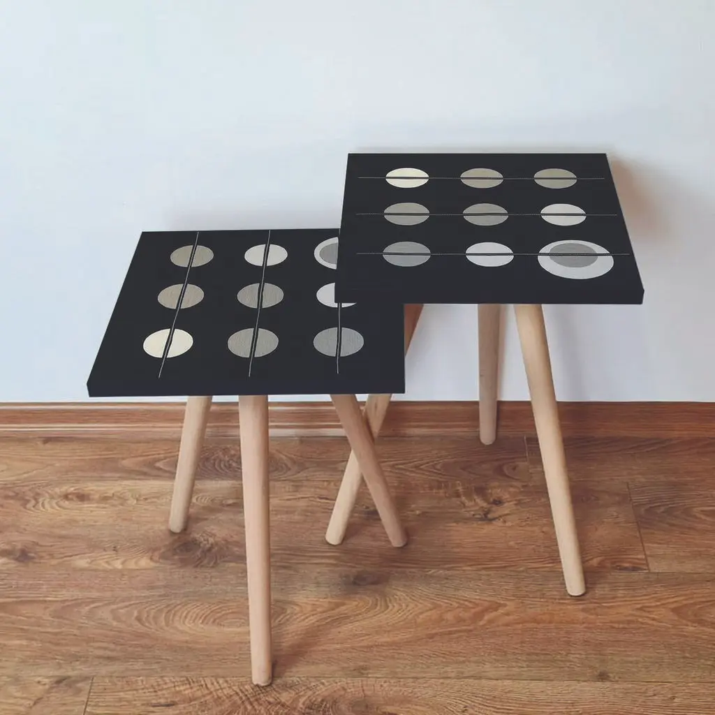 Hanah Home Set klub stočića 2Shp188, 2 komada, Šareni