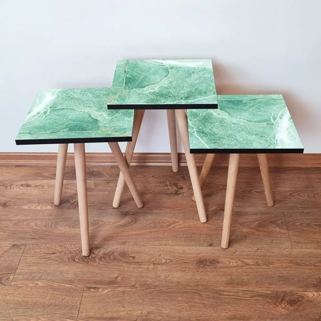 Hanah Home Set klub stočića 3Shp179, 3 komada, Šareni