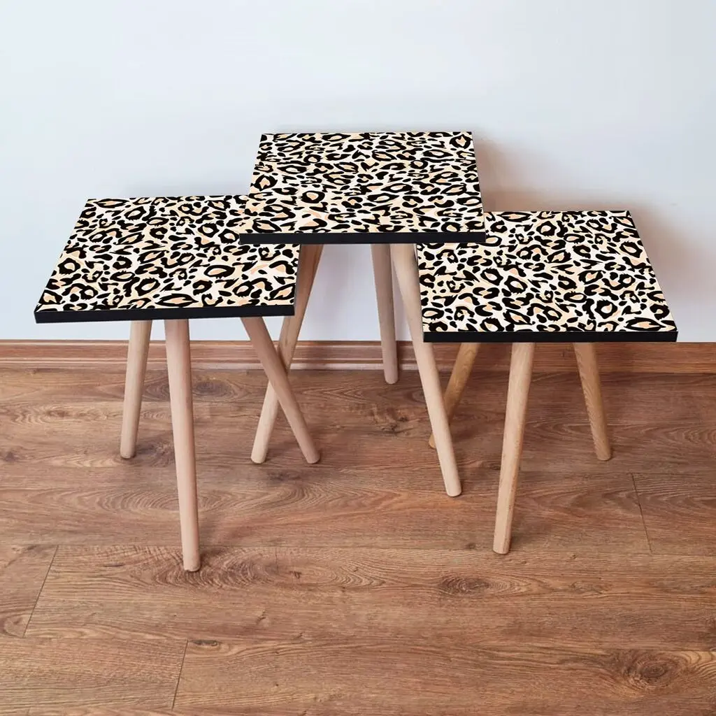 Hanah Home Set klub stočića 3Shp152, 3 komada, Šareni