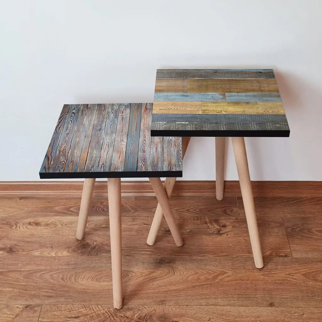 Hanah Home Set klub stočića 2Shp241, 2 komada, Šareni