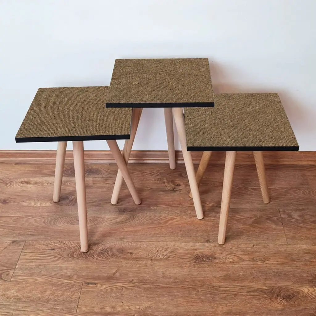 Hanah Home Set klub stočića 3Shp297, 3 komada, Šareni