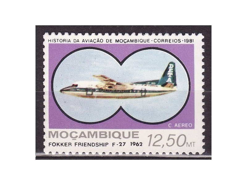 Mozambik - avion -- 1981.