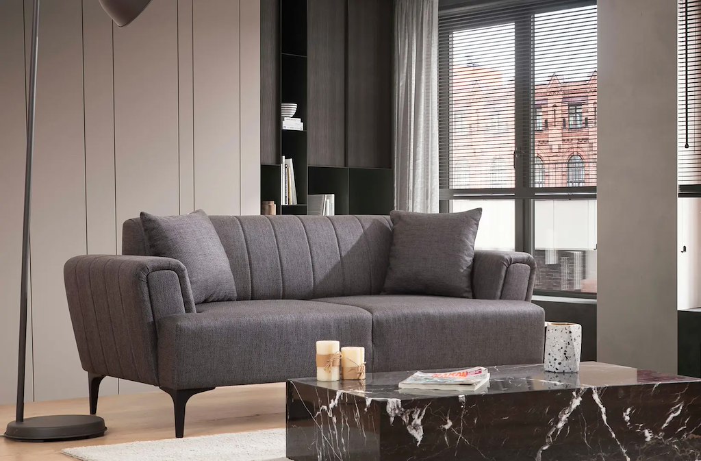 Atelier del Sofa Dvosed Hamlet 95x77x180cm Tamnosivi