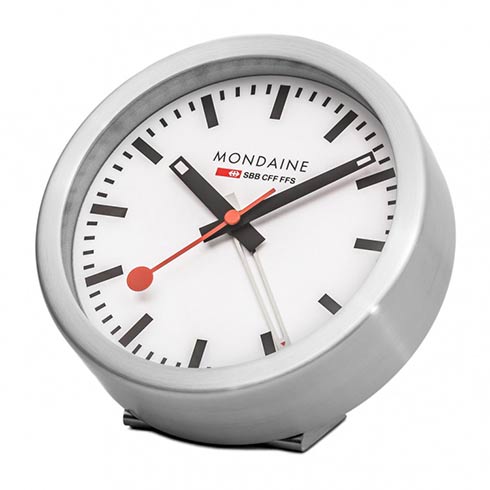 MON SBB MINICLOCK ALARM WHT DIAL