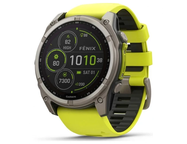 Garmin Fenix 8 51mm Sapphire SOLAR žuti pametni sat