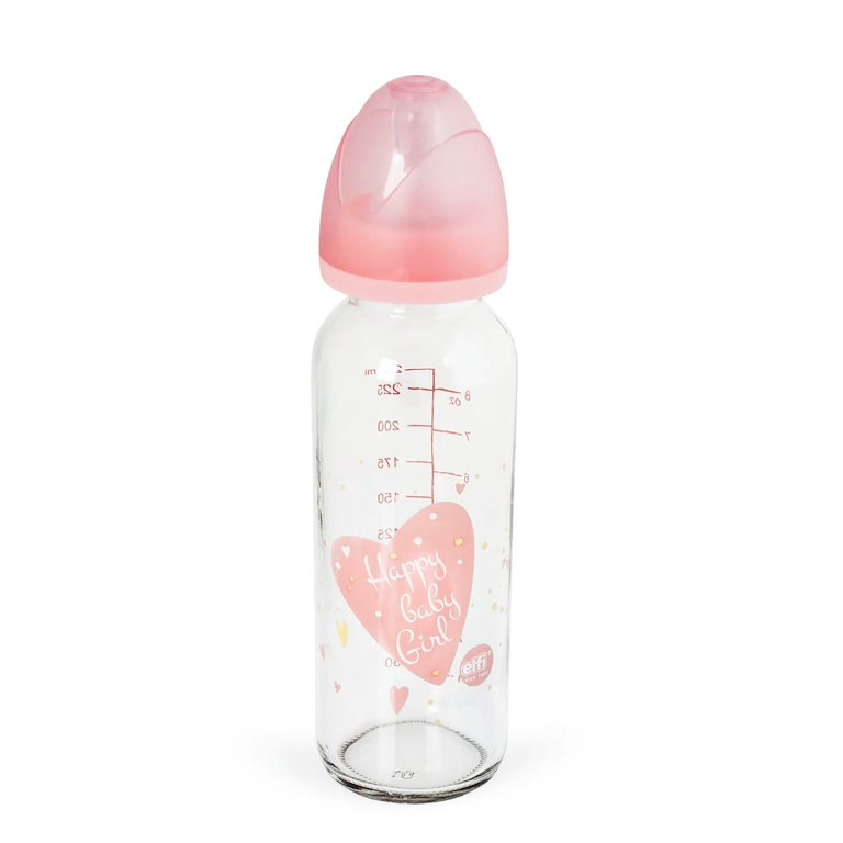 Elfi Staklena flašica Sweet Baby 240 ml – roze