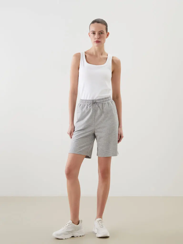 LC Waikiki Ženski šorc, S5G692Z8-CX7, Sivi