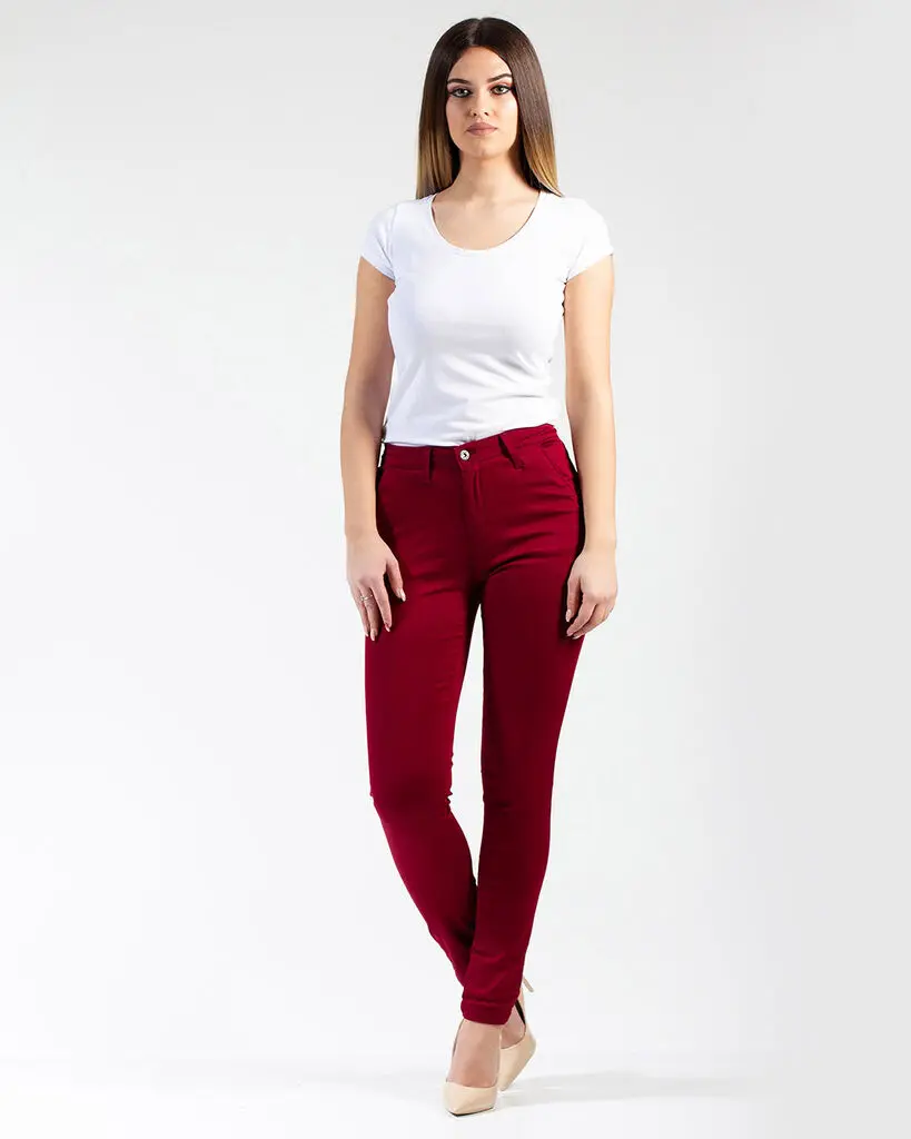 Denistar Ženske pantalone 200-369-3, Regular, Crvene