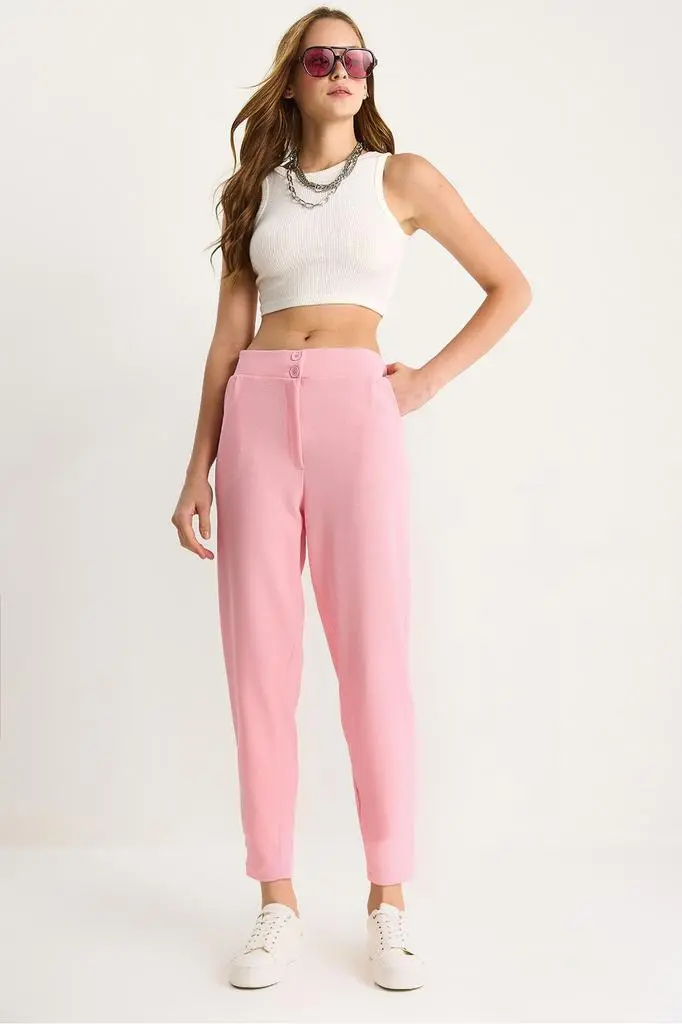 Bianco lucci Ženske pantalone MFPDDCVD, Regular, Roze