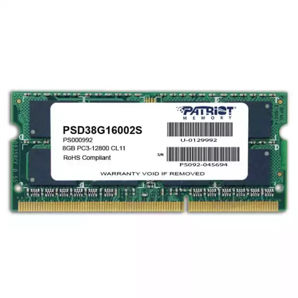 PATRIOT Memorija SODIMM DDR3 8 GB 1600 MHZ Signature PSD38G16002S