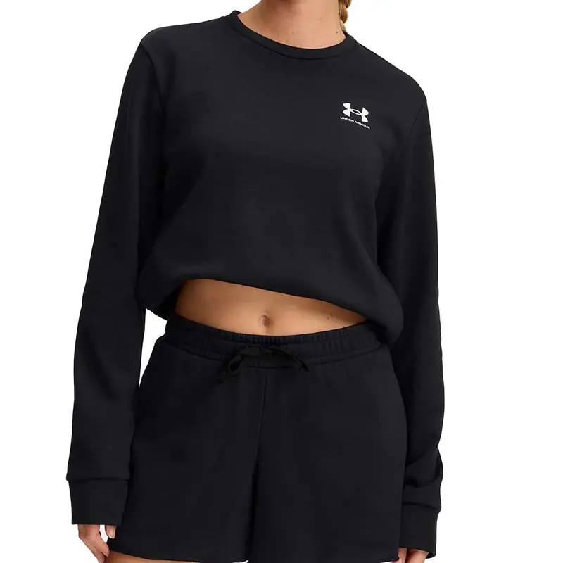 Under armour Ženski duks RIVAL TERRY CREW, Crni