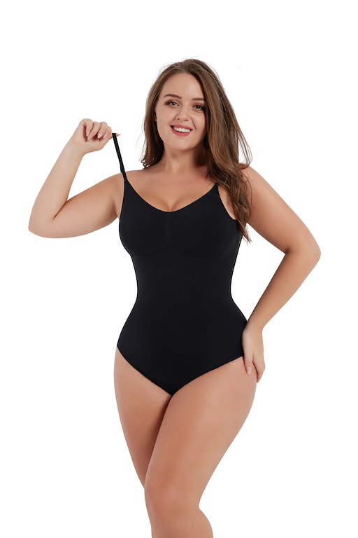 Cicin Body shaper tanga sa otvorenim ledjima, Crni