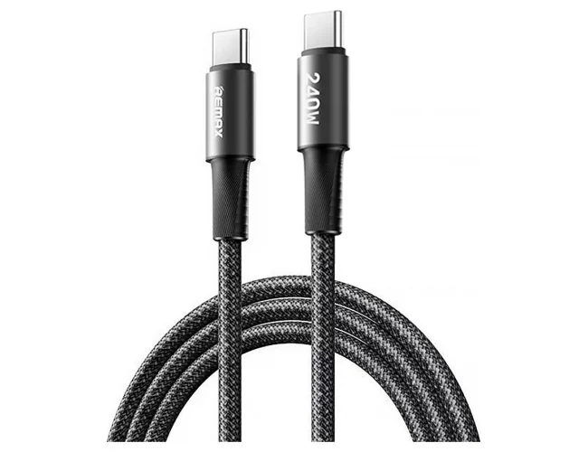 Remax Velocity (CB25) kabl USB C (muški) na USB C (muški) 240W 1.2m crni